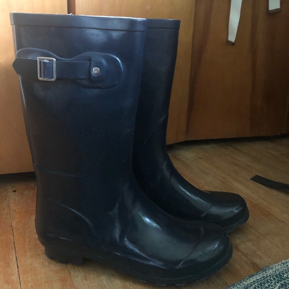 Shoes | Dark Blue Rain Boots | Poshmark